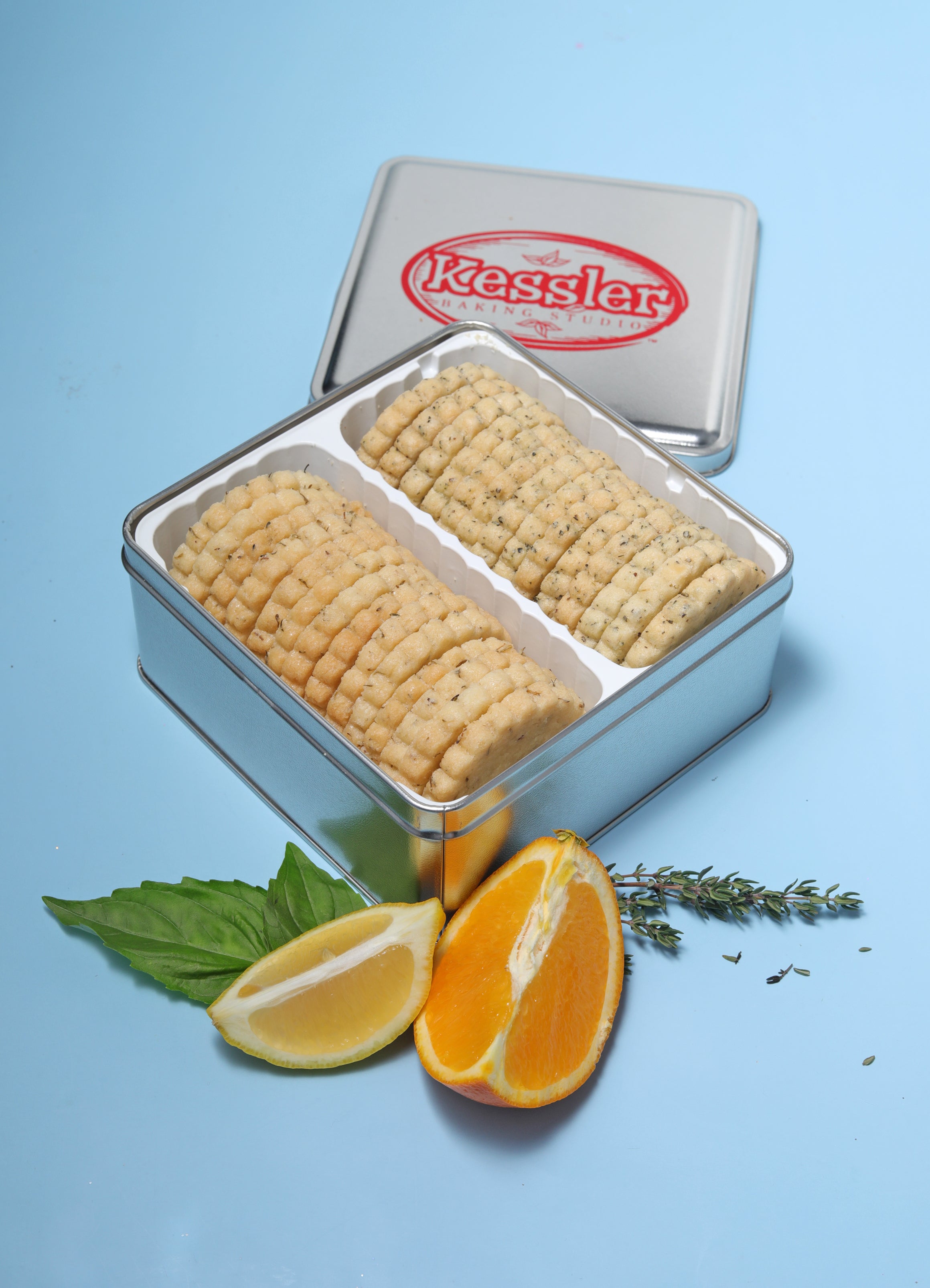 Spring & Summer Herb Shortbread Tin (24) | Kessler Baking Studio–A ...